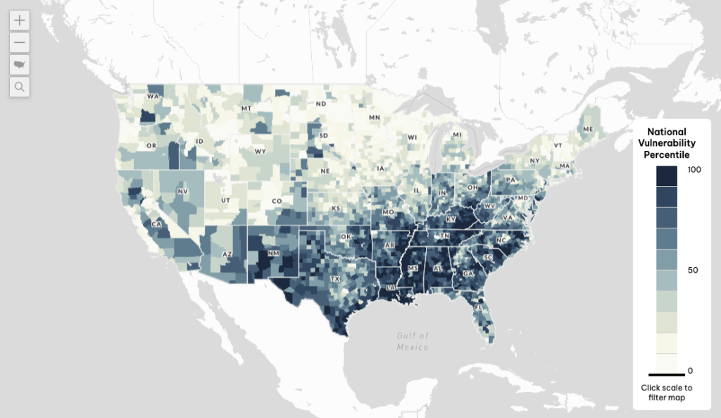 Tutorial Step 3 - The U.S. Climate Vulnerability Index