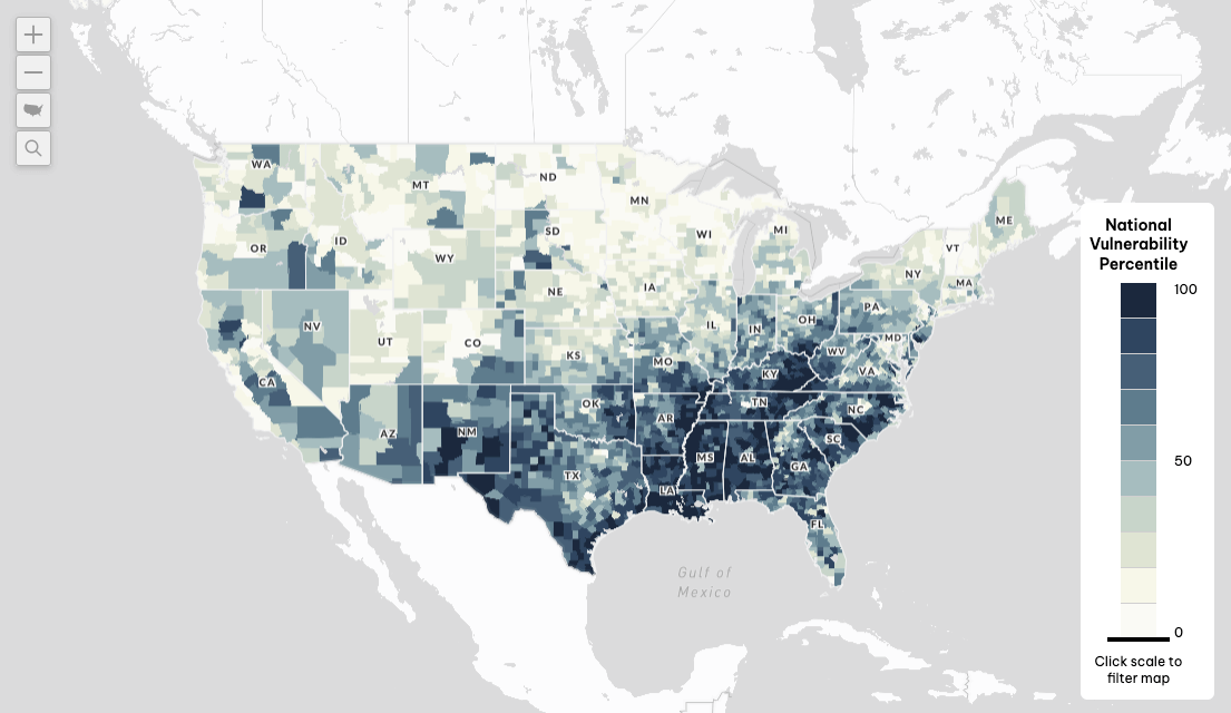 Tutorial Step 3 - The U.S. Climate Vulnerability Index